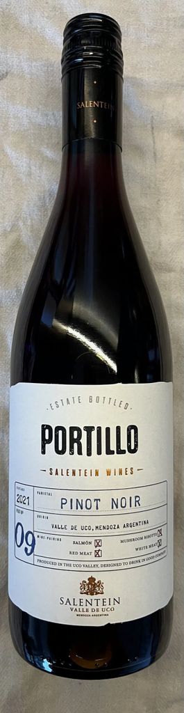 2021 Bodegas Salentein Pinot Noir El Portillo Valle de Uco, Argentina ...
