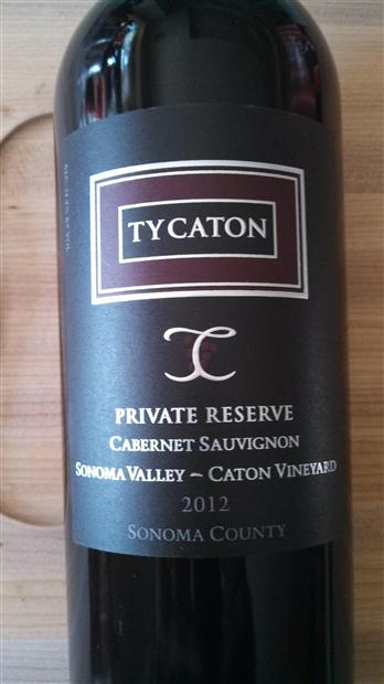 2012 Ty Caton Cabernet Sauvignon Private Reserve Caton Vineyard, USA ...