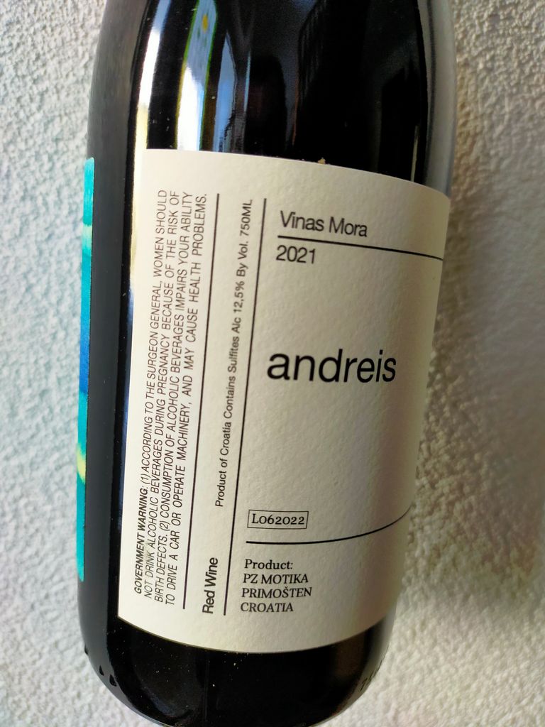 2021 Vinas Mora Andreis, Croatia, Dalmatia, Sjeverna Dalmacija - CellarTracker