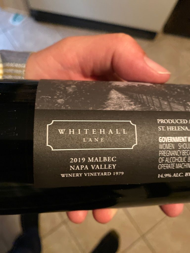 2020 Whitehall Lane Malbec, USA, California, Napa Valley - CellarTracker