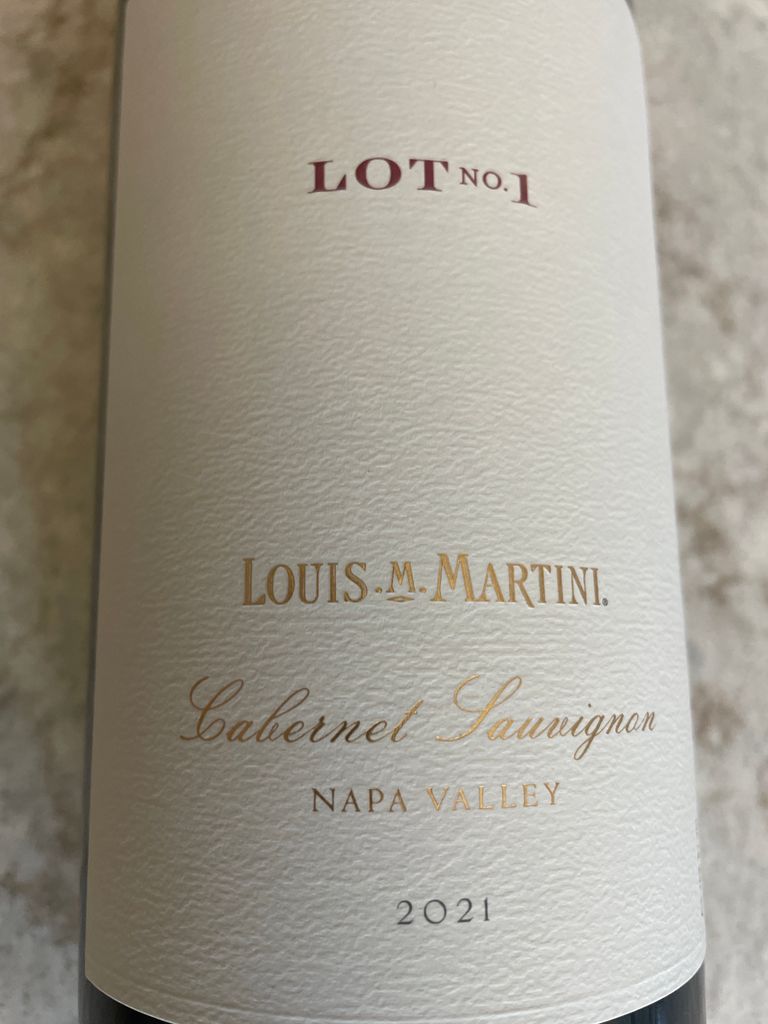 2021 Louis M. Martini Cabernet Sauvignon Lot No. 1 Napa Valley, USA ...