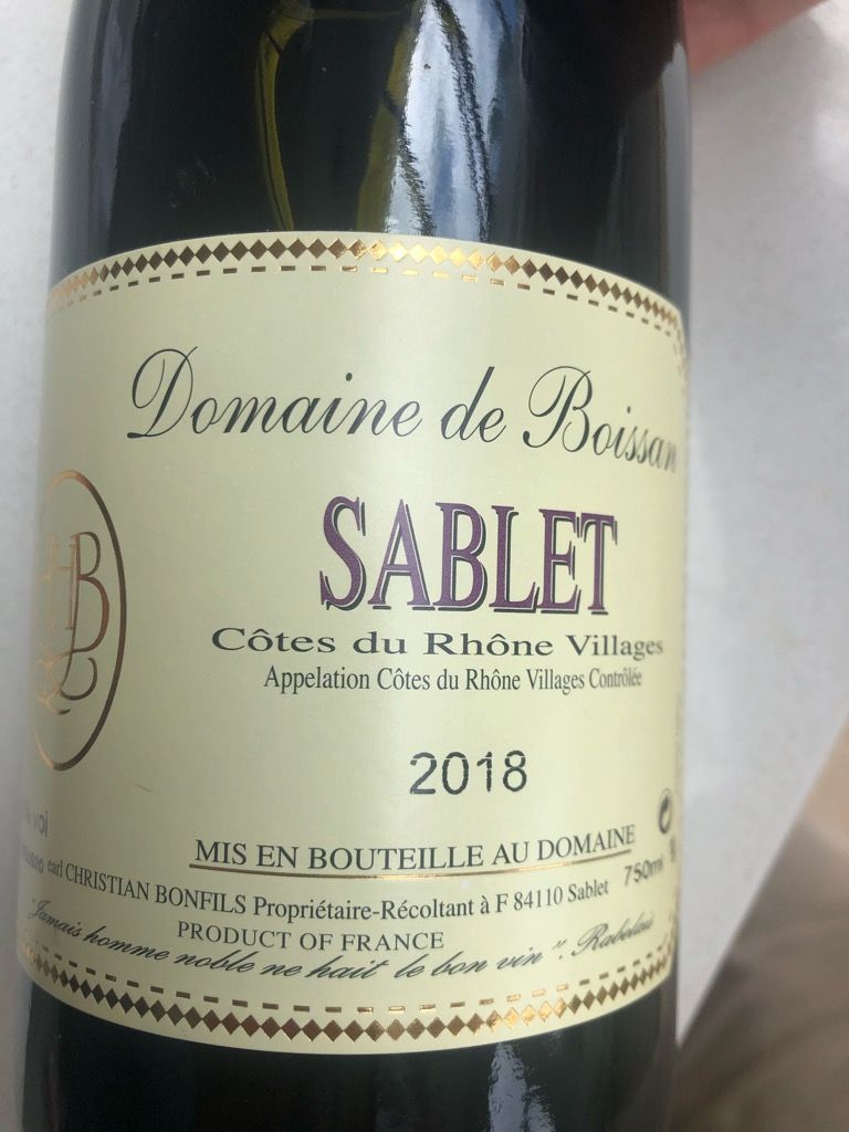 2023 Domaine de Boissan Côtes du Rhône Villages Sablet, France, Rhône ...