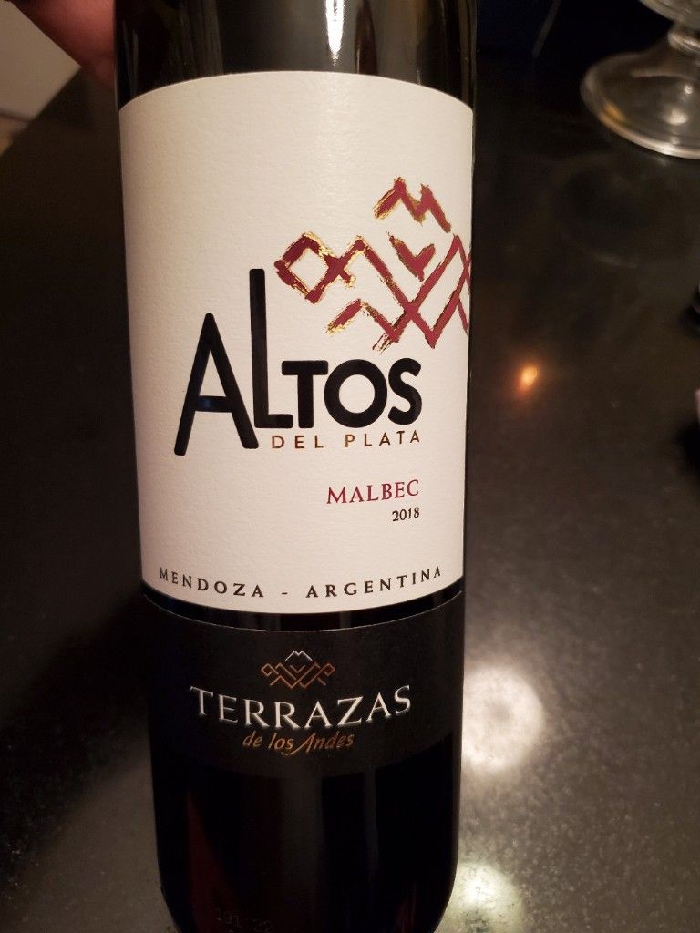 2018 Terrazas de Los Andes Malbec Altos del Plata, Argentina, Mendoza ...