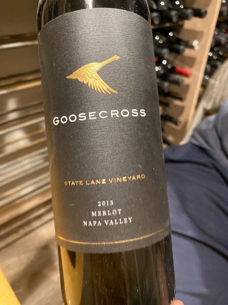 2013 Goosecross Cellars Merlot State Lane Vineyard, USA, California ...