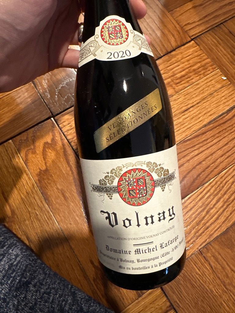 2020 Domaine Michel Lafarge Volnay Vendanges Sélectionnées, France ...