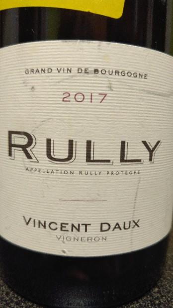 2020 Vincent Daux Rully, France, Burgundy, Côte Chalonnaise, Rully ...