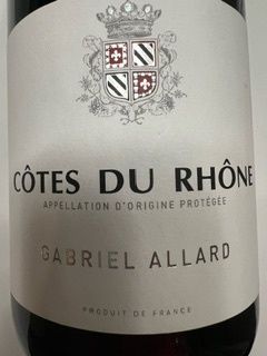 2021 Gabriel Allard Côtes du Rhône, France, Rhône, Southern Rhône ...