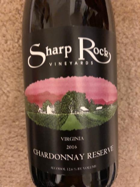 2014 Sharp Rock Vineyards Chardonnay Reserve, USA, Virginia, Northern Virginia, Rappahannock ...
