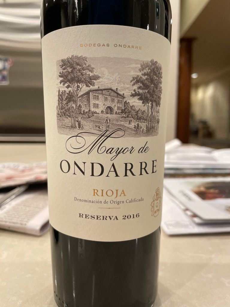 2016 Bodegas Ondarre Rioja Mayor de Ondarre Reserva, Spain, La Rioja ...