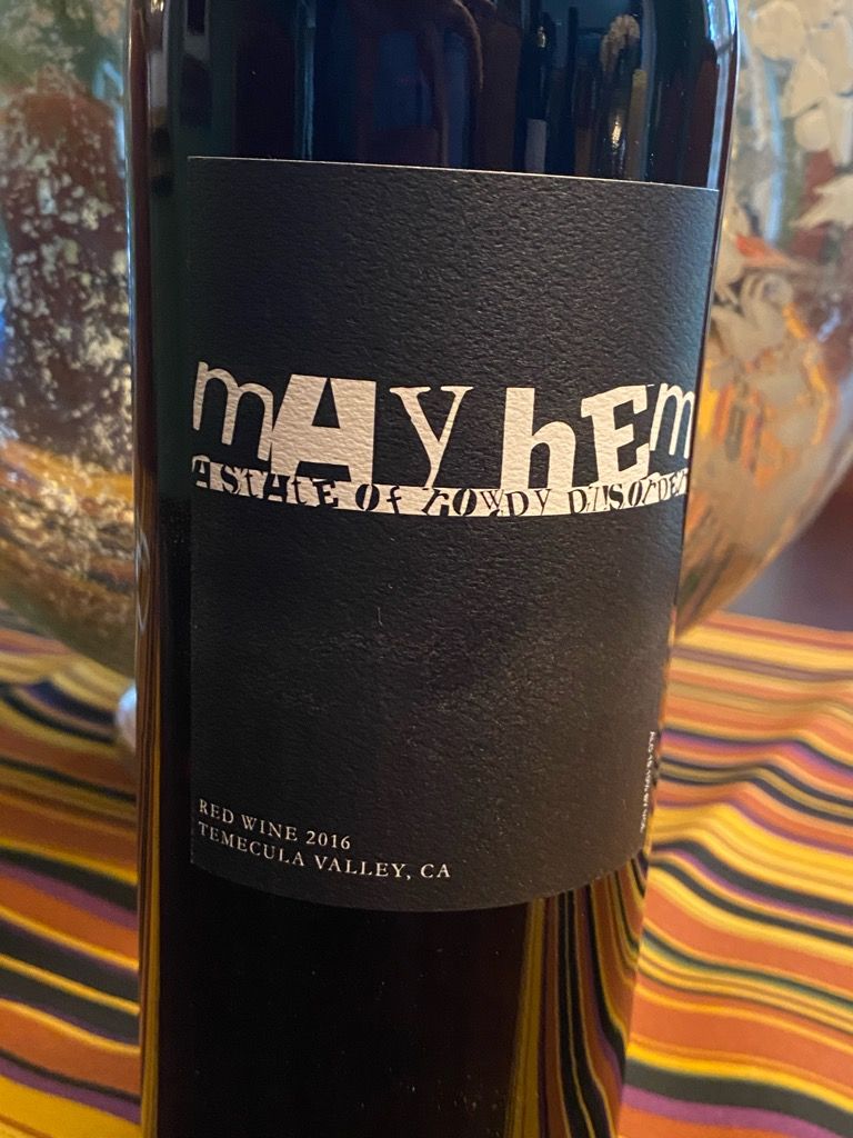 2014 Fazeli Cellars Mayhem, USA, California, South Coast, Temecula ...