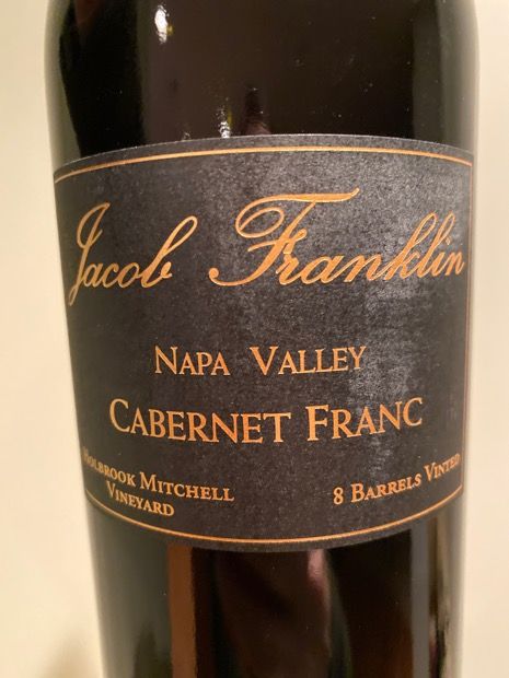2014 Jacob Franklin Cabernet Franc Holbrook Mitchell Vineyard Napa ...