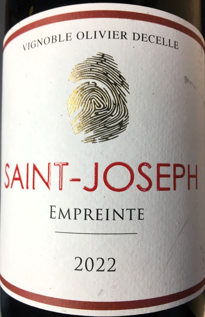 2023 Olivier Decelle St. Joseph Empreinte, France, Rhône, Northern ...