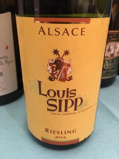 2016 Louis Sipp Riesling, France, Alsace - CellarTracker