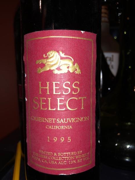 1995 The Hess Collection Cabernet Sauvignon Hess Select North Coast ...
