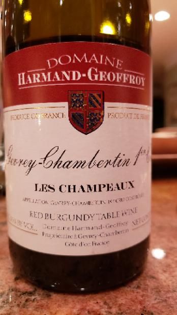 2015 Domaine Harmand-Geoffroy Gevrey-Chambertin 1er Cru Champeaux ...