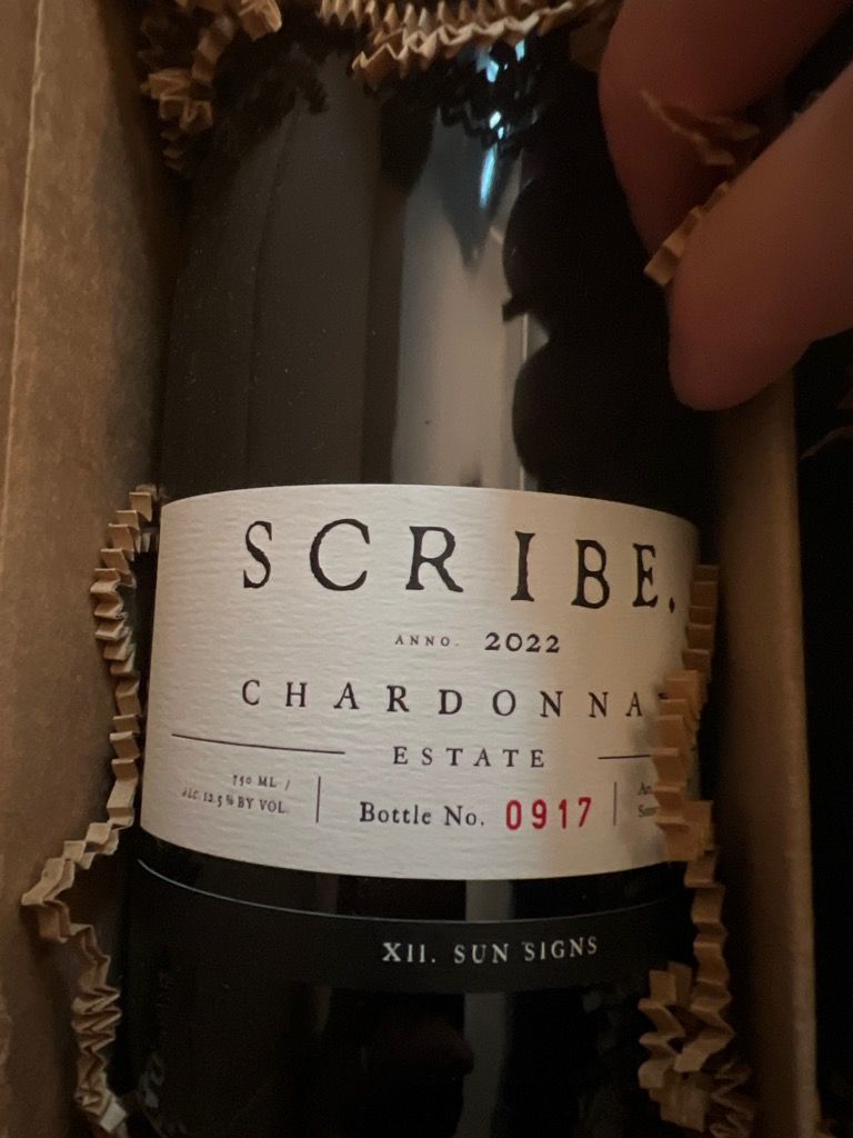 2022 Scribe Chardonnay Estate Arrowhead Slope, USA, California, Sonoma ...