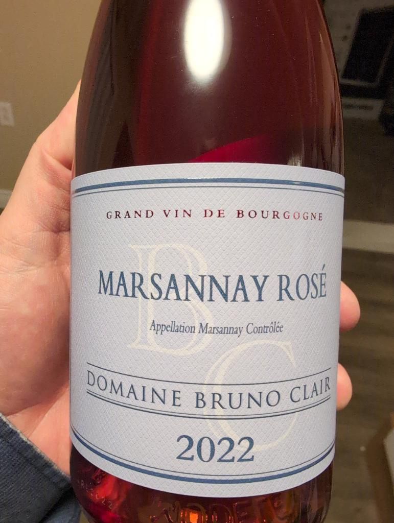 2022 Domaine Bruno Clair Marsannay Rosé, France, Burgundy, Côte de ...
