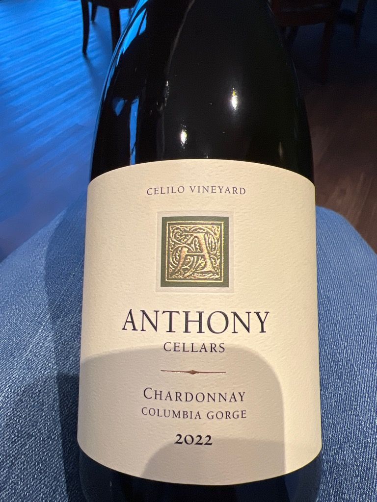 2022 Anthony Cellars Chardonnay Celilo Vineyard, USA, Oregon/Washington ...
