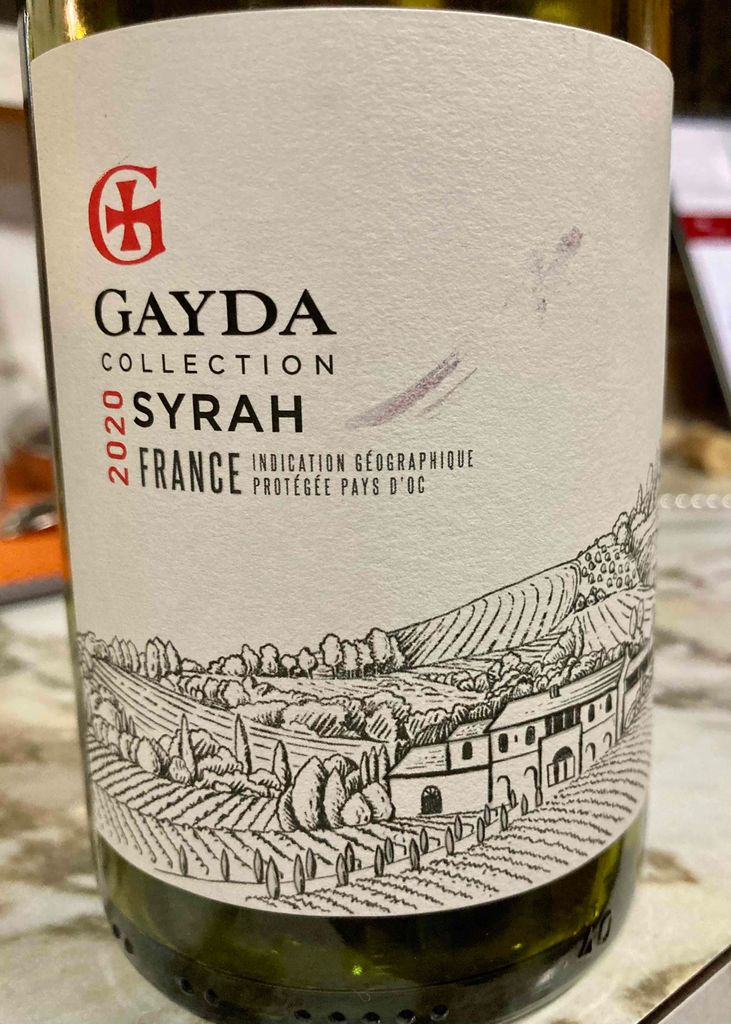 2021 Domaine Gayda Syrah Vin de Pays d'Oc, France, Languedoc Roussillon ...