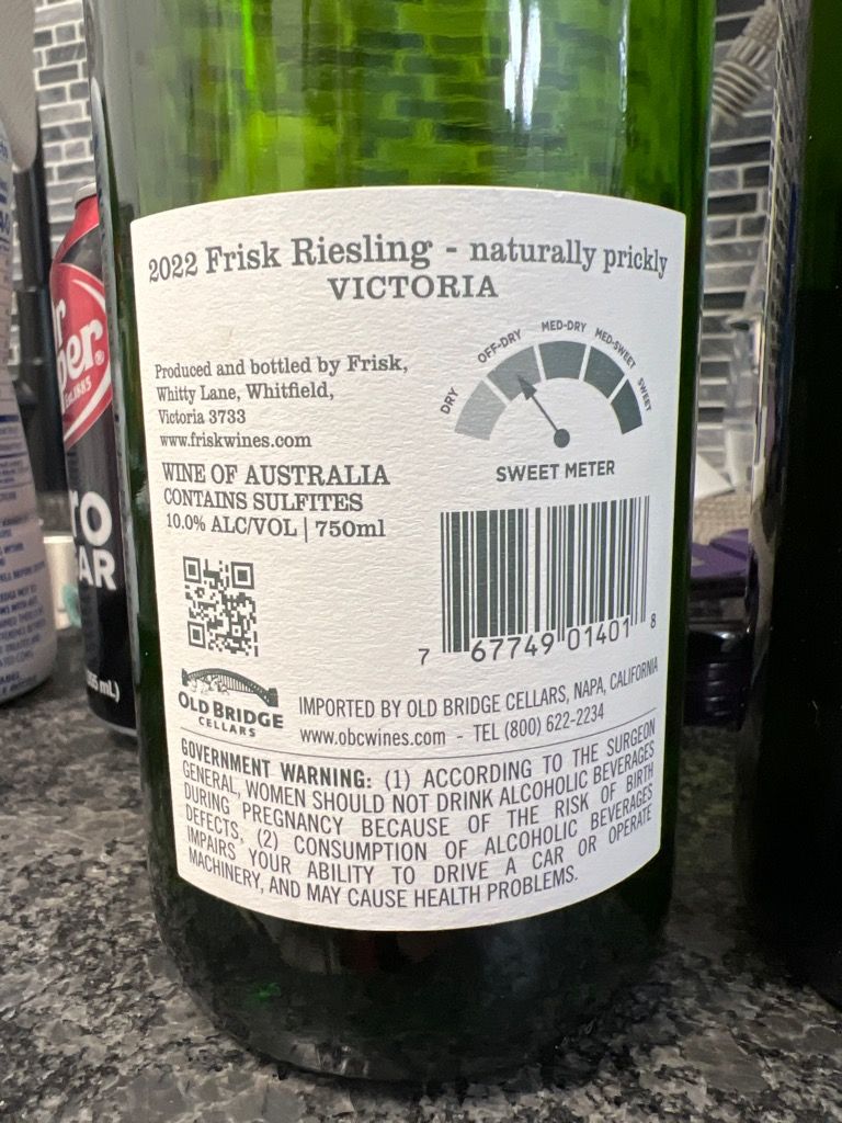 2023 Frisk Prickly Riesling, Australia, Victoria - CellarTracker
