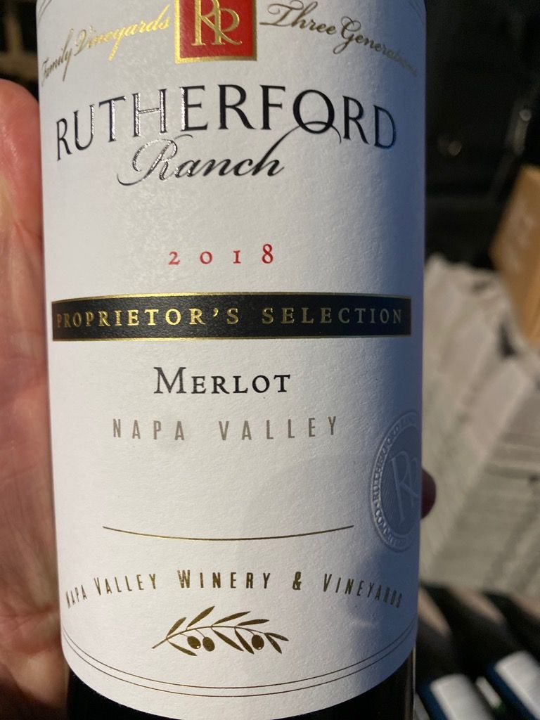 2018 Rutherford Ranch Merlot Proprietor's Selection, USA, California ...