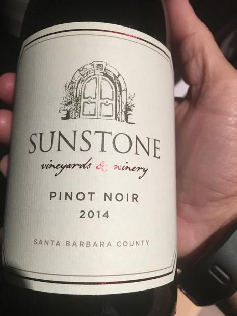 2014 Sunstone Vineyards and Winery Pinot Noir Central Coast, USA ...