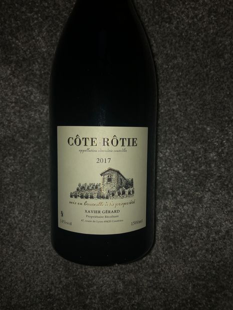 2017 Xavier Gerard Côte-Rôtie, France, Rhône, Northern Rhône, Côte ...