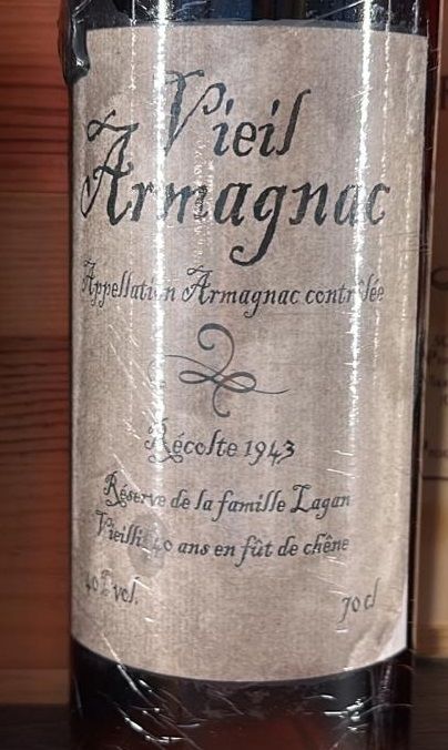 1943 Vieil Armagnac Armagnac RESERVE DE LA FAMILLE LAGAN, France ...