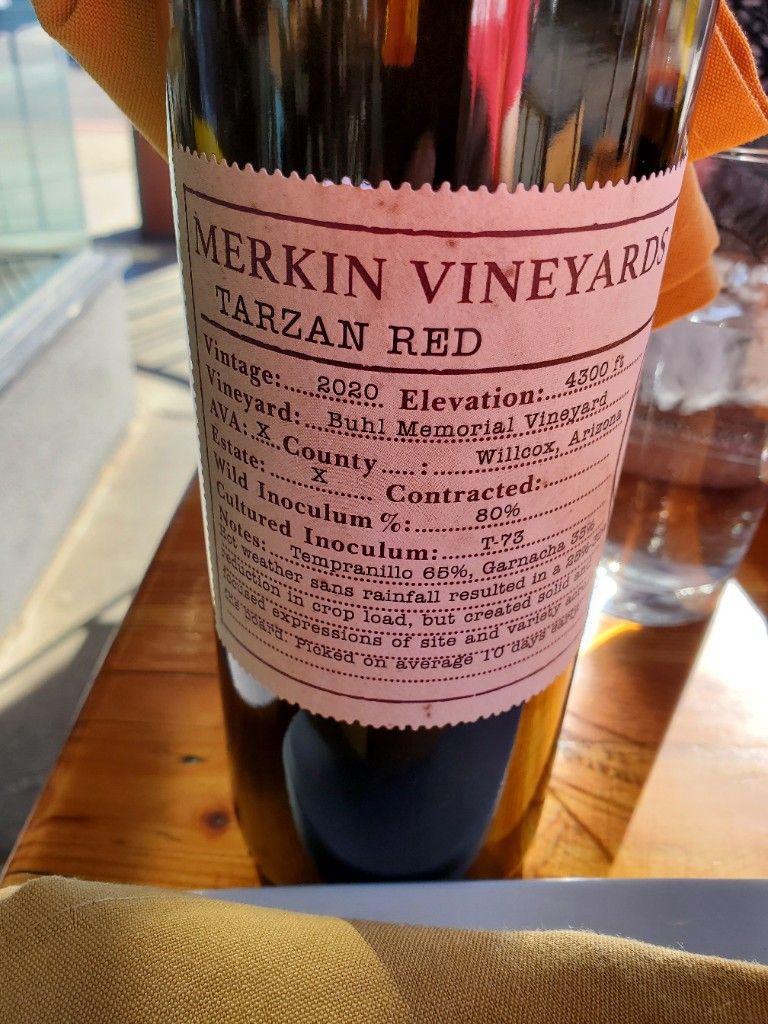 2020 Merkin Cellars Tempranillo Tarzan Red Buhl Memorial Vineyard, USA ...