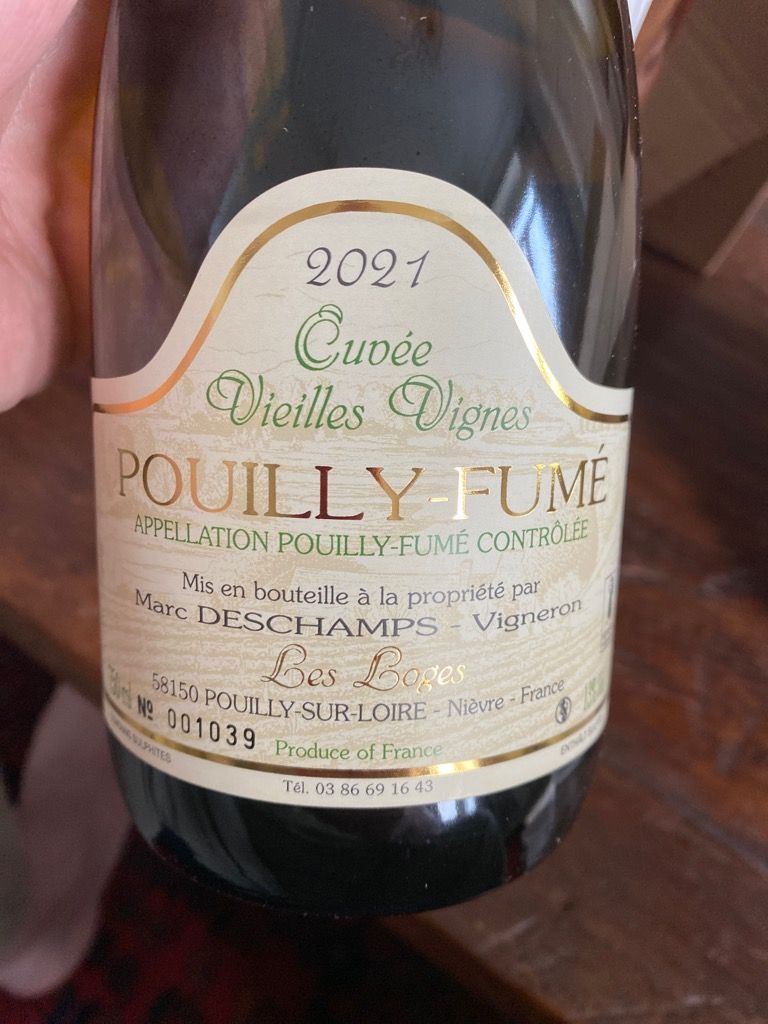 2022 Marc Deschamps Pouilly-Fumé Cuvée Vieilles Vignes, France, Loire ...