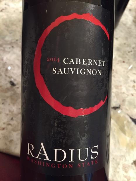 2014 Radius Wines Cabernet Sauvignon, USA, Washington, Columbia Valley ...