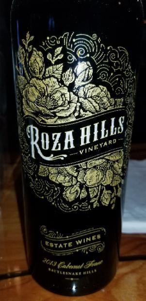 2013 Roza Hills Vineyards Cabernet Sauvignon Estate Wines Roza Hills ...