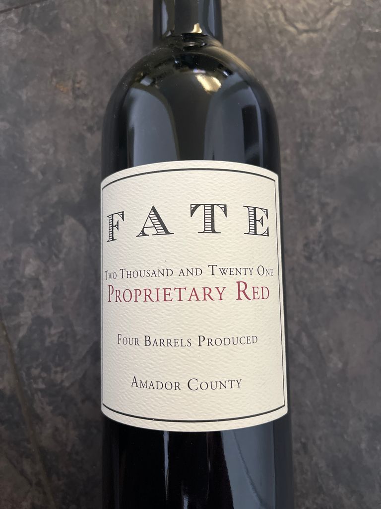 2022 Fate Wines Proprietary Red Bray Vineyard, USA, California, Sierra Foothills, Amador County ...