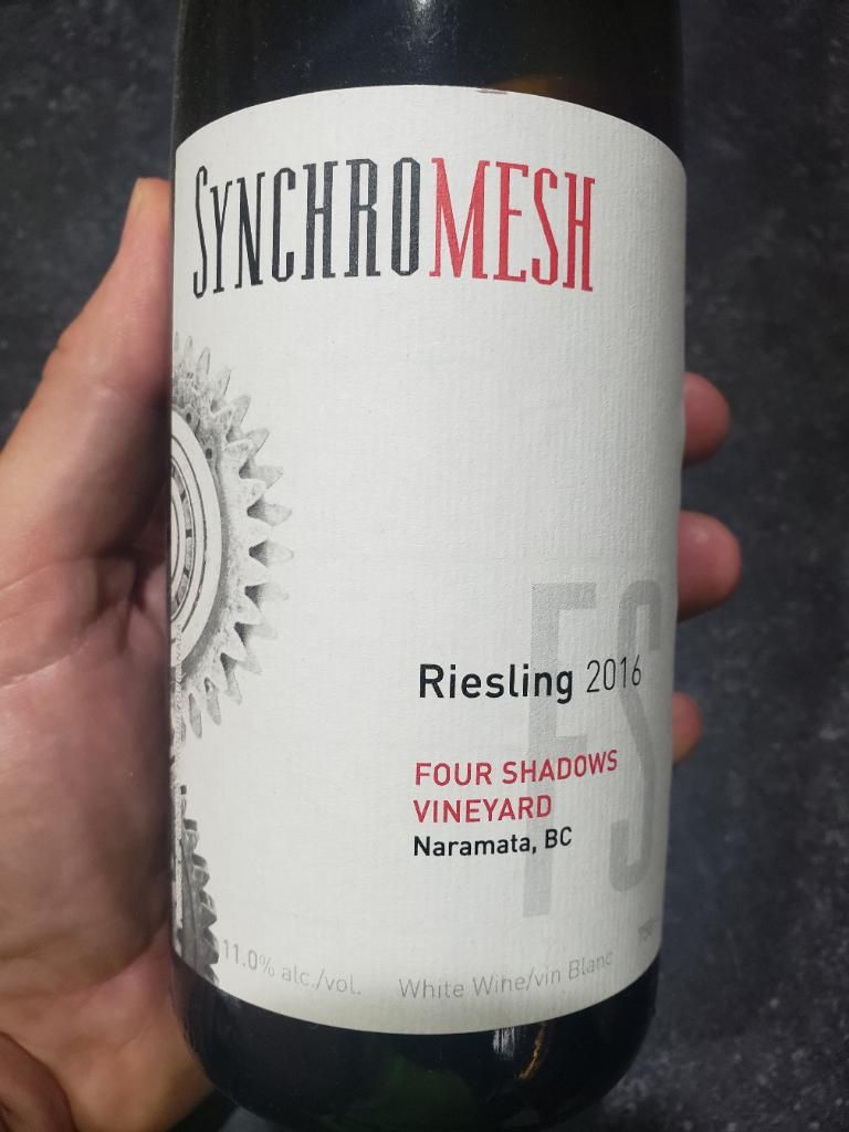 2016 Synchromesh Riesling Four Shadows Vineyard, Canada, British ...