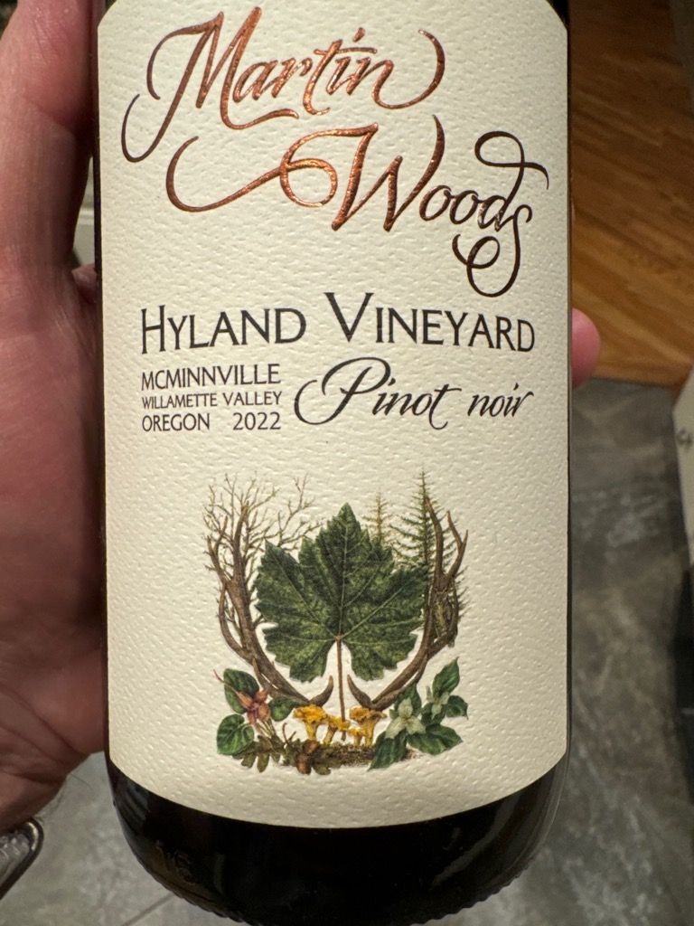 2023 Martin Woods Pinot Noir Hyland Vineyard, USA, Oregon, Willamette ...