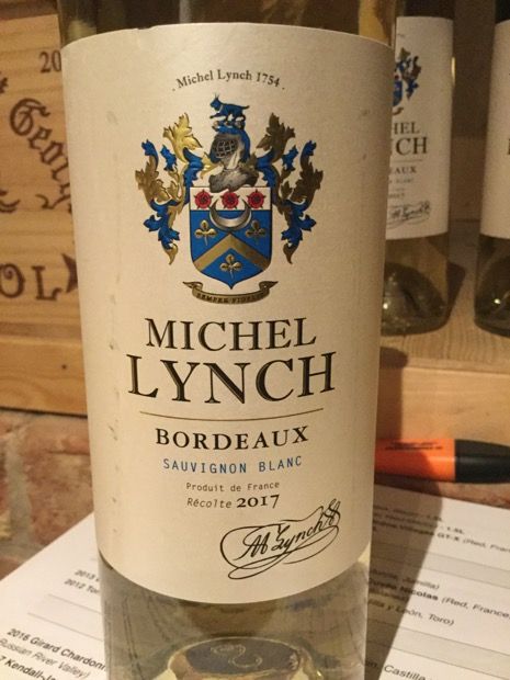 2017 Michel Lynch Sauvignon Blanc Bordeaux, France, Bordeaux ...