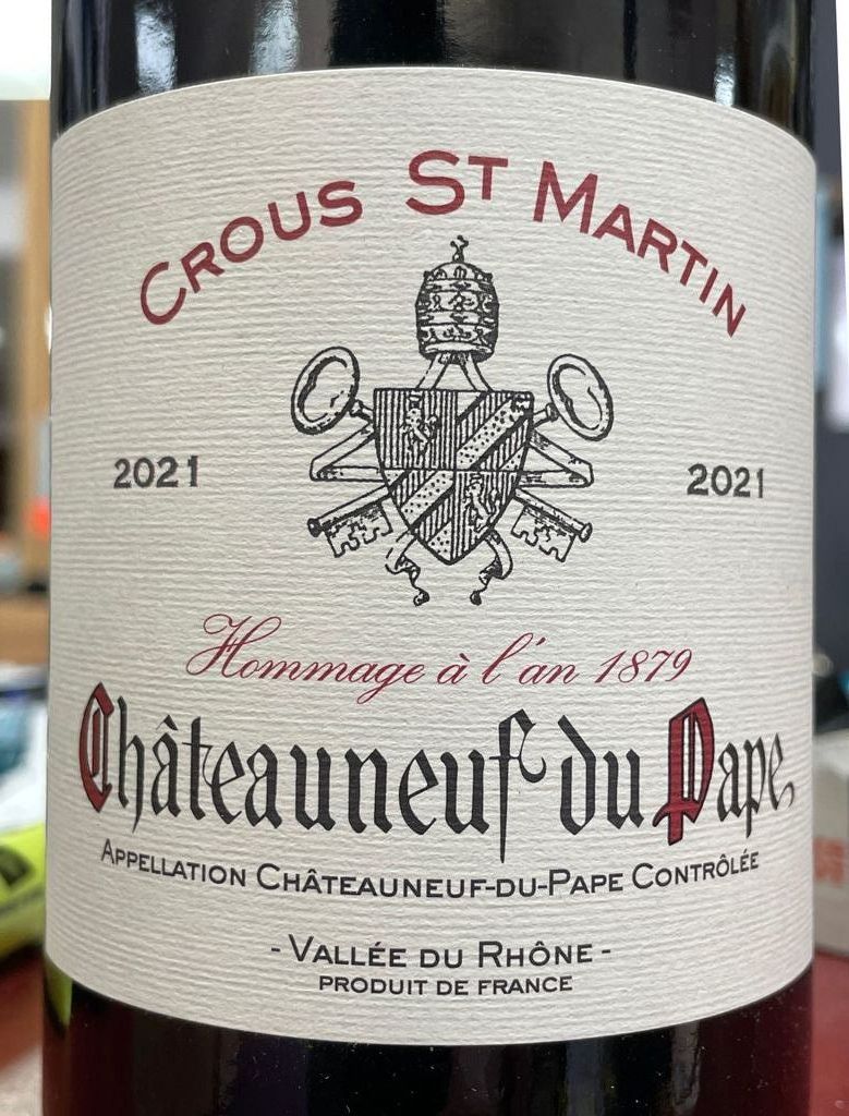2021 Crous St. Martin Châteauneuf-du-Pape Hommage a L'an 1879, France ...