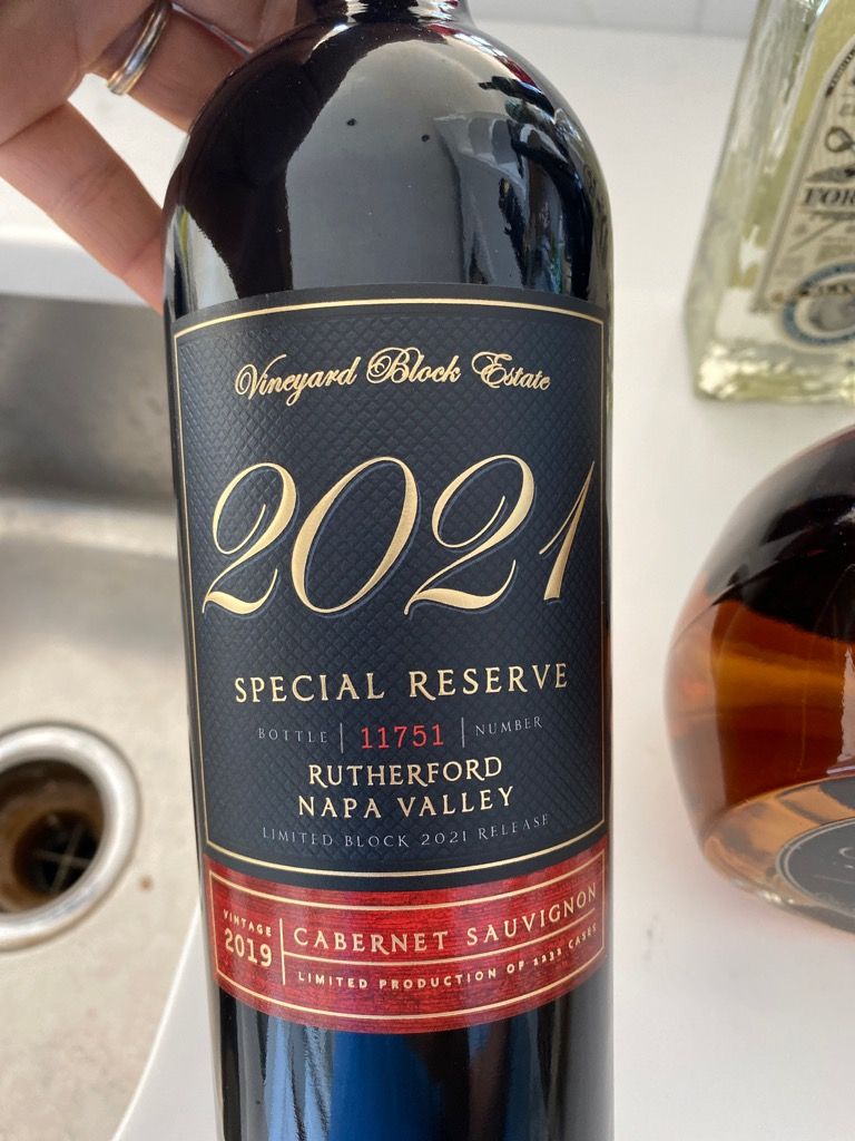 2021 Vineyard Block Estate Block 1213 Meritage Reserve, USA, California ...