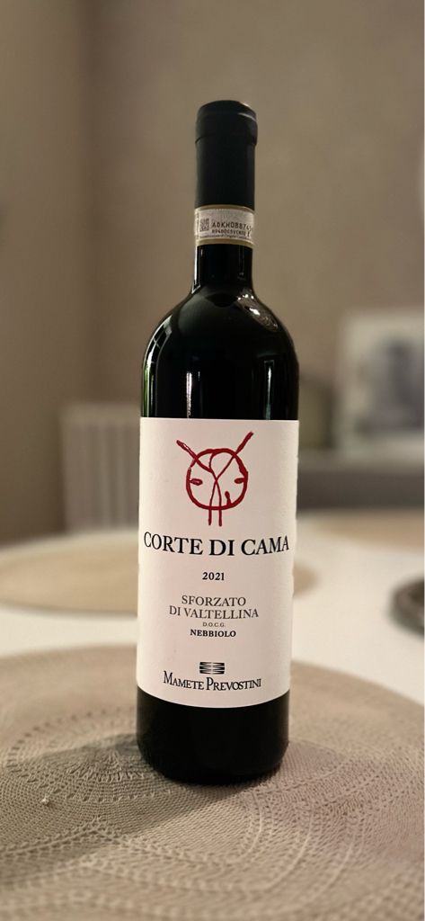 2021 Mamete Prevostini Sforzato di Valtellina Corte di Cama, Italy ...
