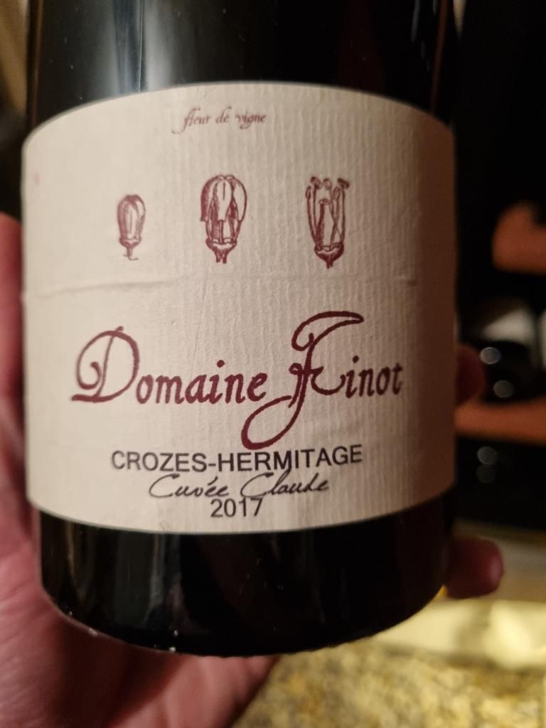 2018 Domaine Finot Crozes-Hermitage Cuvée Claude, France, Rhône ...