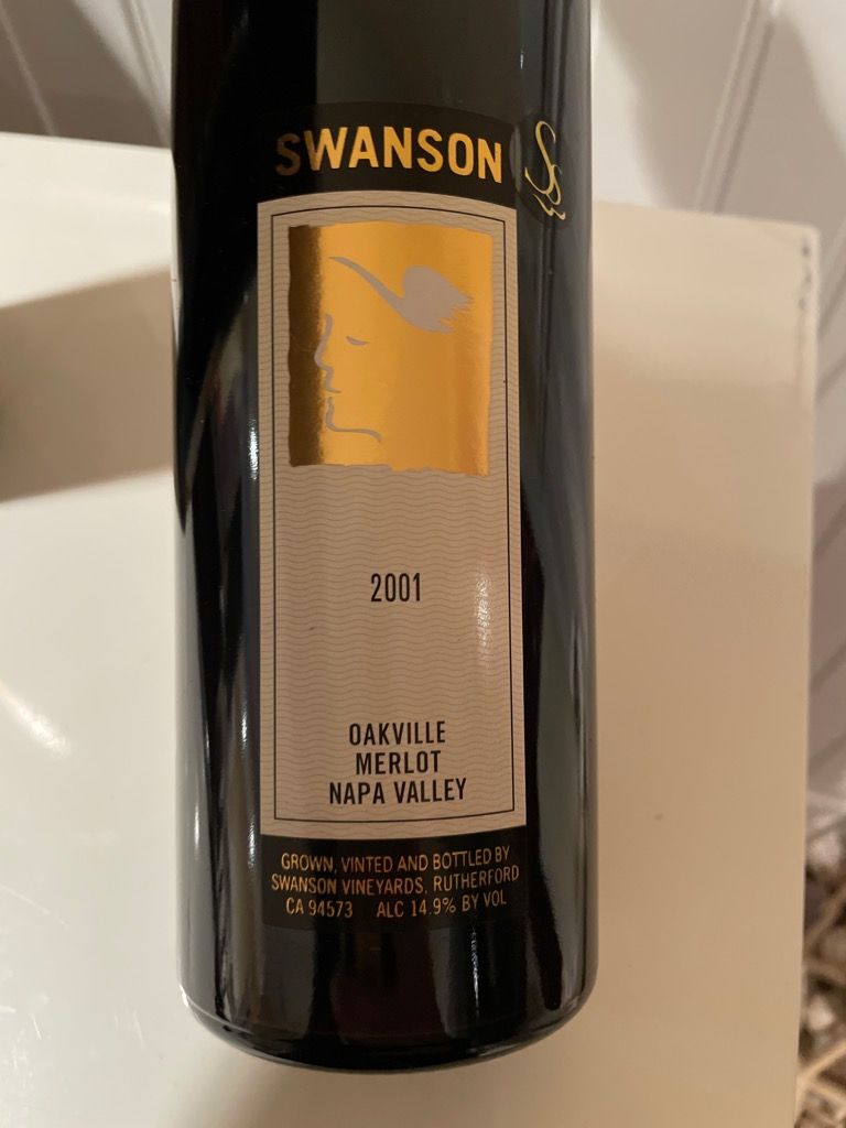 2001 Swanson Merlot, USA, California, Napa Valley - CellarTracker