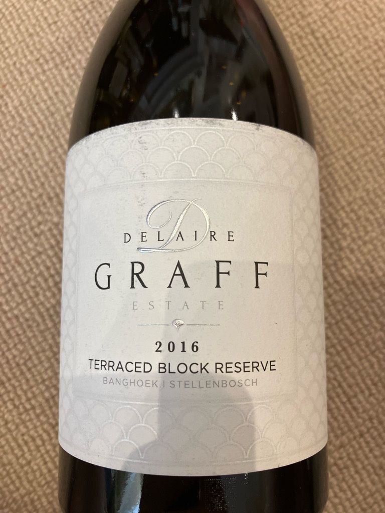 2016 Delaire Graff Chardonnay Terraced Block, South Africa, Coastal ...