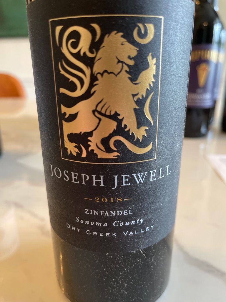 2018 Joseph Jewell Zinfandel Grist Vineyard, USA, California, Sonoma ...
