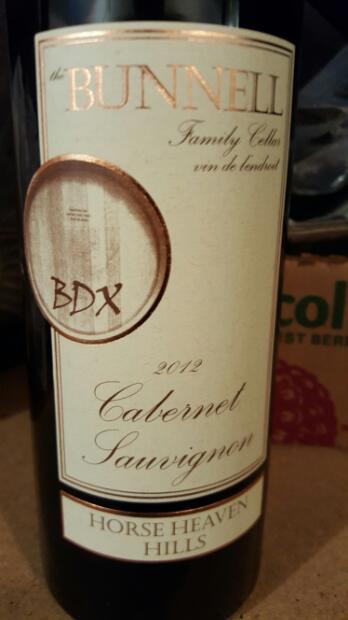 2018 Bunnell Family Cellars Cabernet Sauvignon Discovery Vineyard, USA ...