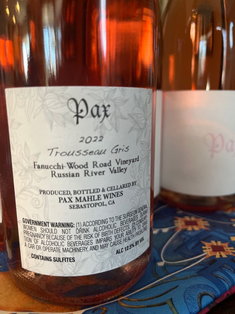 2022 Pax Trousseau Gris Rosé Fanucchi Wood Road Vineyard, USA ...