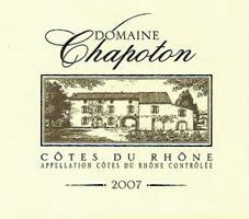 2009 Domaine Chapoton Côtes du Rhône, France, Rhône, Southern Rhône ...