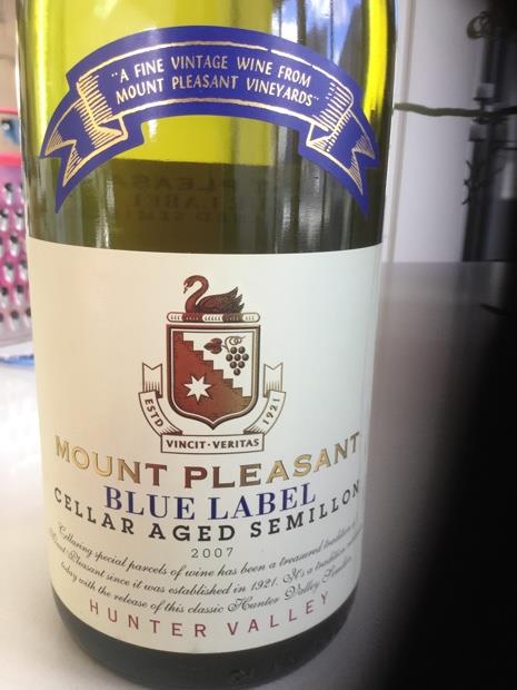 2007 Mount Pleasant Wines Sémillon Blue Label, Australia, New South ...