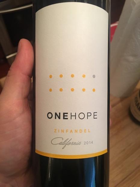 2014 One Hope Zinfandel, USA, California - CellarTracker