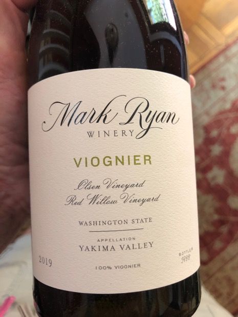 2019 Mark Ryan Viognier Yakima Valley, USA, Washington, Columbia Valley ...