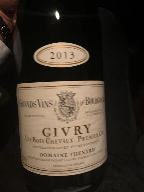 2013 Domaine Thenard Givry 1er Cru Les Bois Chevaux, France, Burgundy ...
